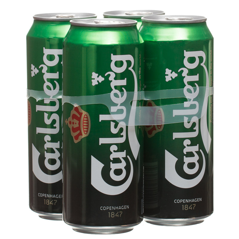 B M Carlsberg Lager 4 X 500ml Can 126789 B M B M Carlsberg Lager 4 X 500ml Can 126789 B M
