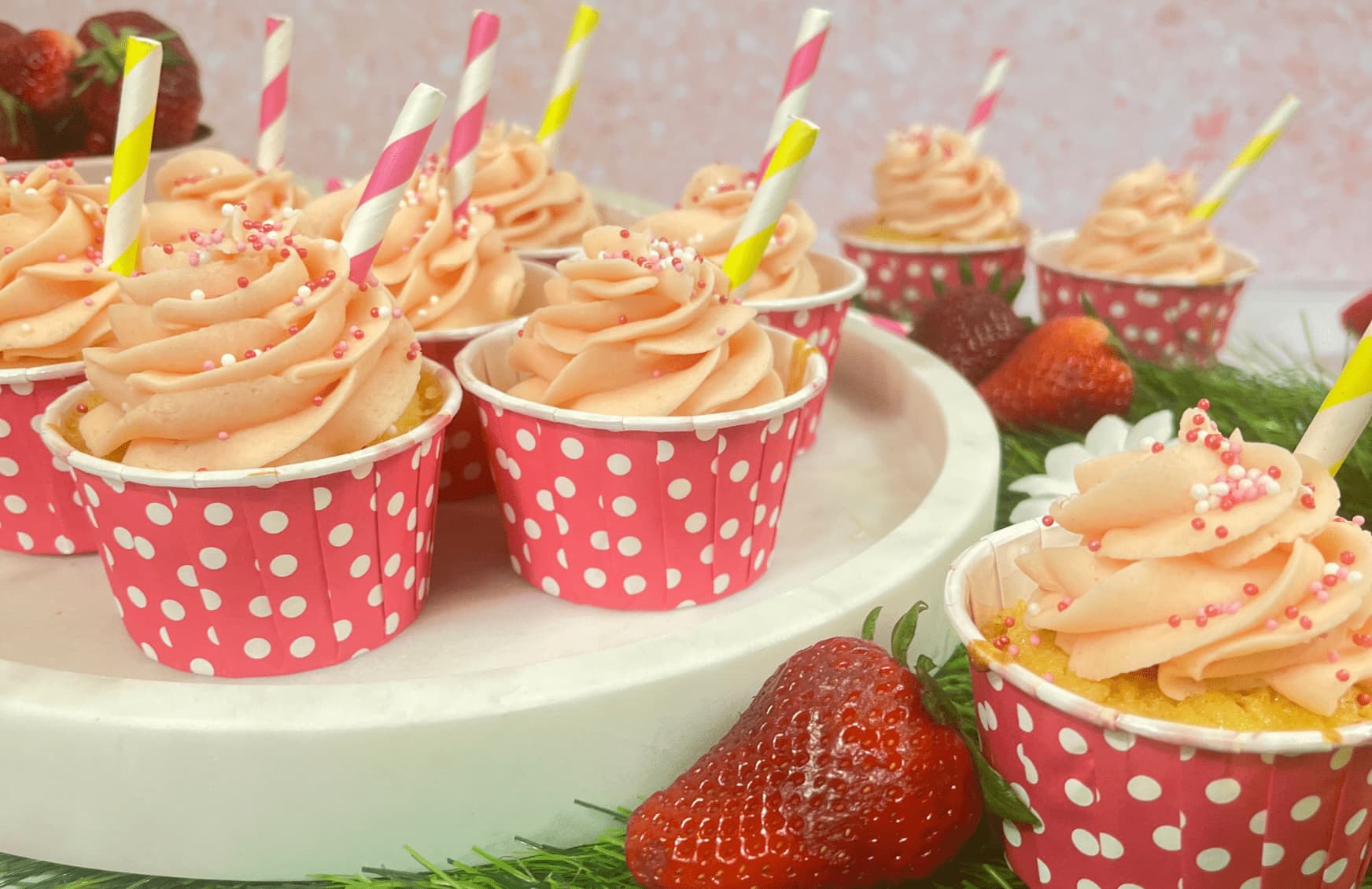 Sarah's Strawberry Milkshake Cupcakes | B&M Stores