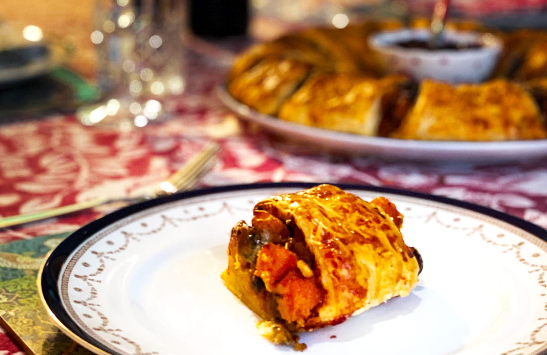 Vegetarian Blue Cheese & Butternut Squash Christmas Wreath