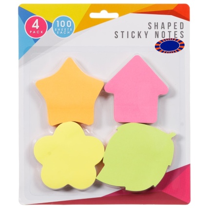 Shaped Sticky Notes 4pk | Stationery, Office Accessories