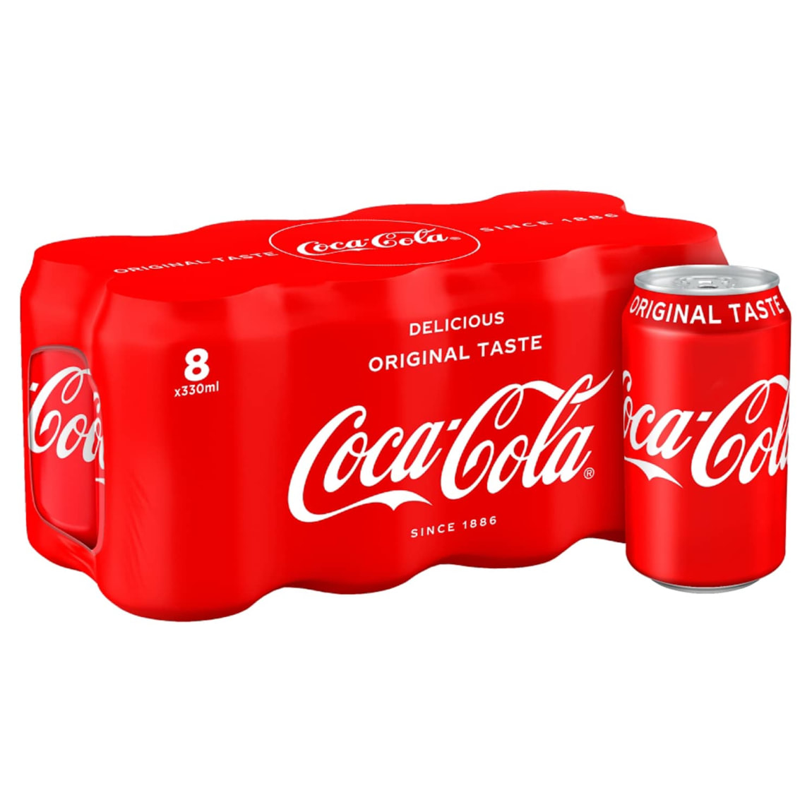 Coca-Cola 8 x 330ml | Fizzy Drinks | Groceries - B&M