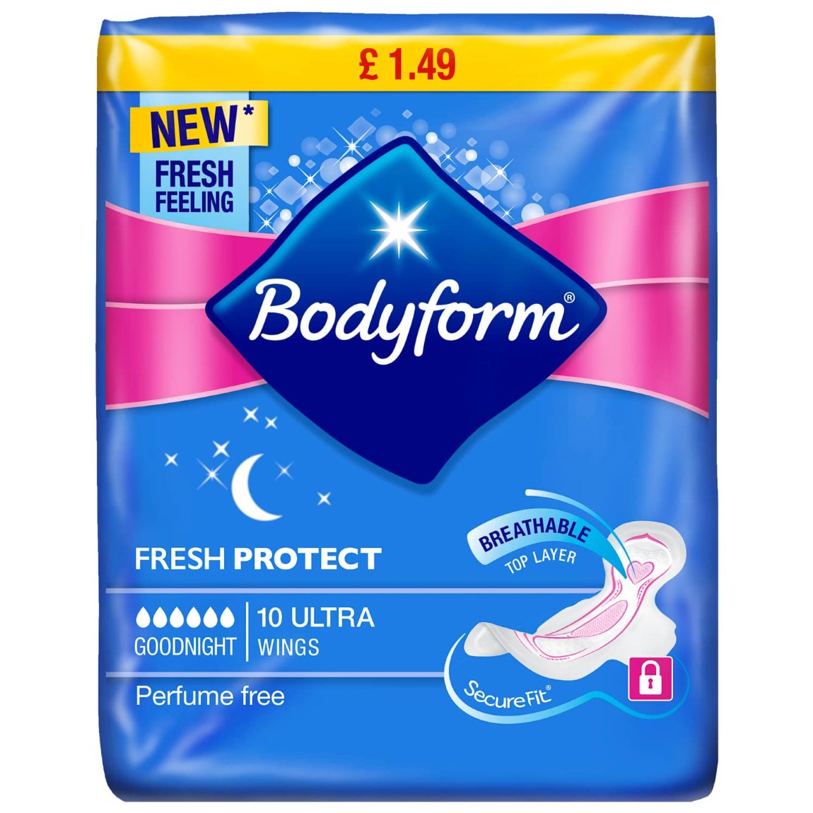 Bodyform Ultra Night 10pk | Health & Wellbeing - B&M