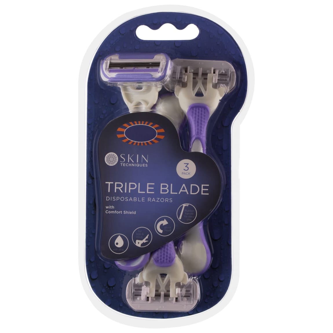Ladies Triple Blade Disposable Razors 3pk | Hair Removal - B&M