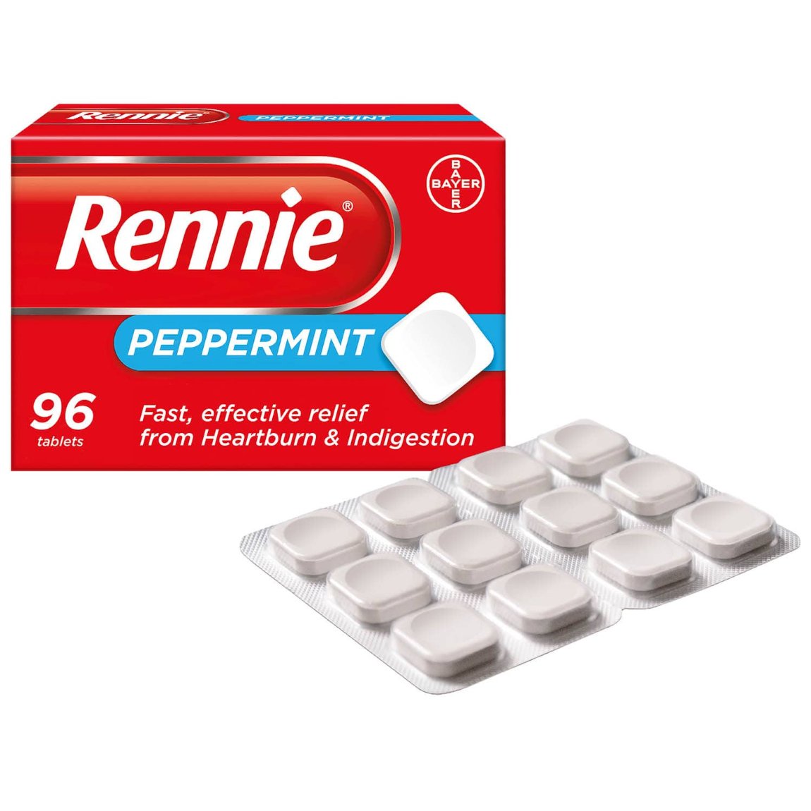 Rennie Peppermint Indigestion Relief 96pk | Health & Wellbeing - B&M