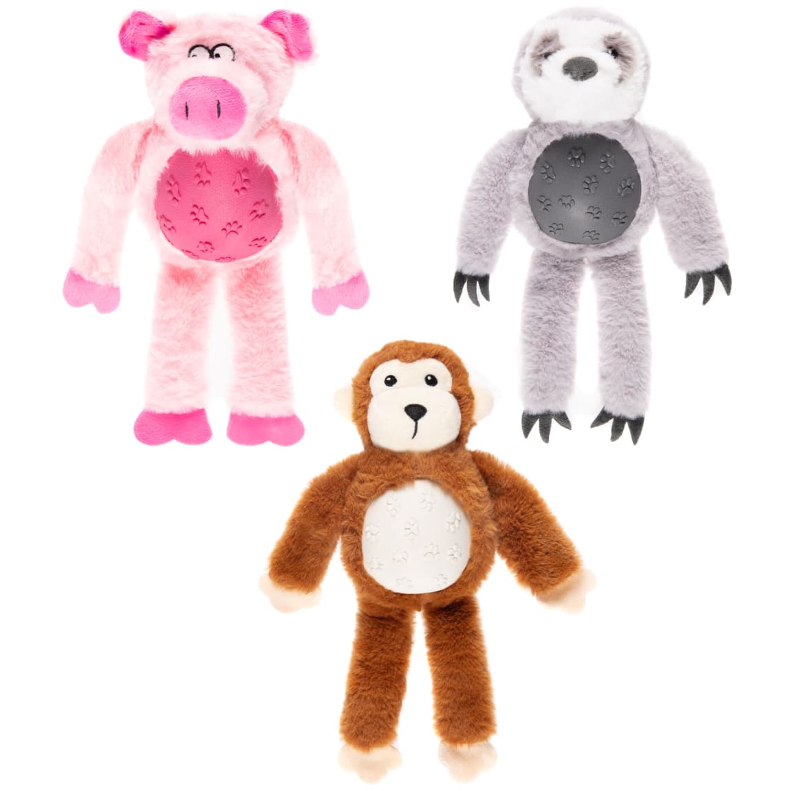 Farmyard Animal Rubber Belly - Monkey | Dog Toys - B&M Stores