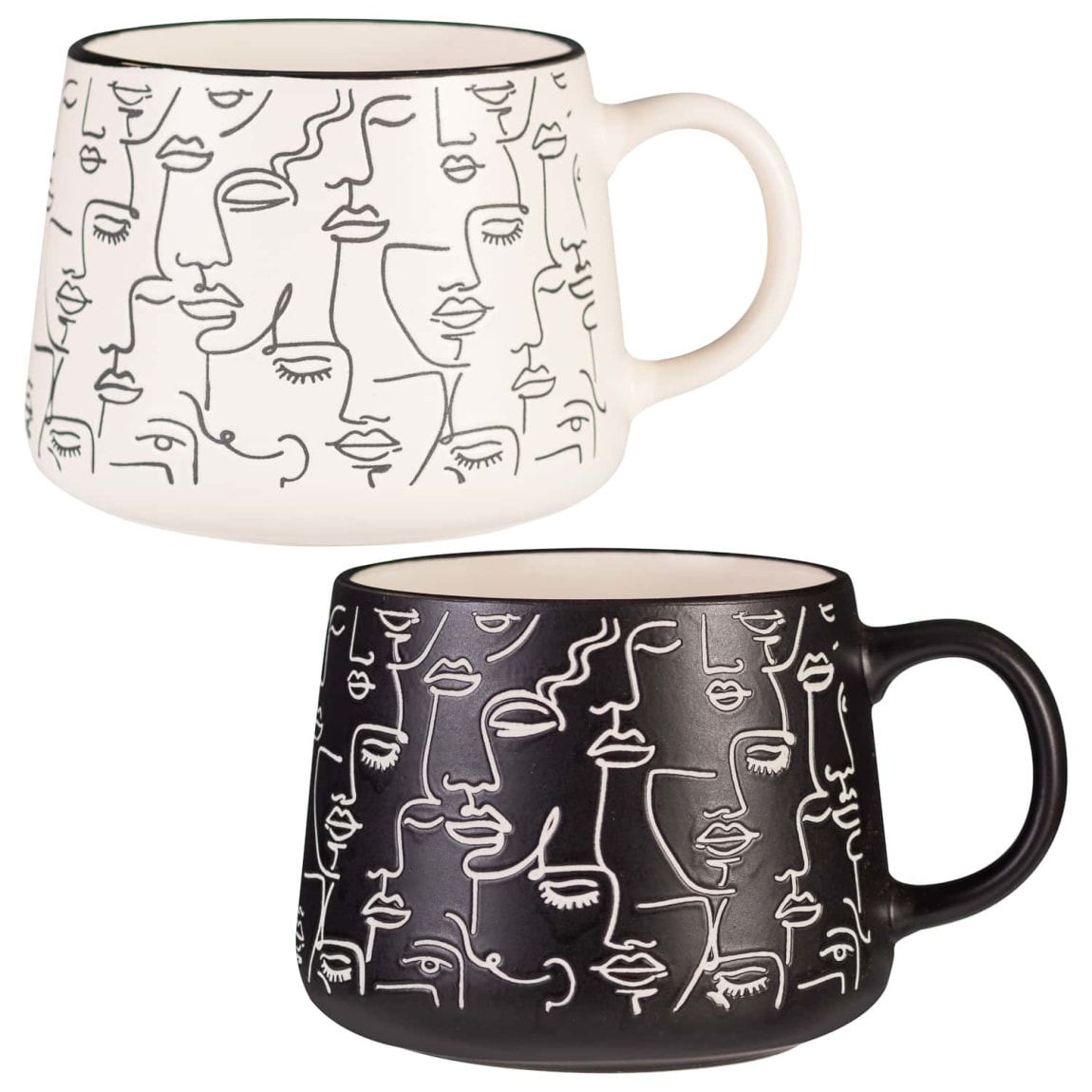Face Print Mug - Black | Kitchen Mugs - B&M Stores
