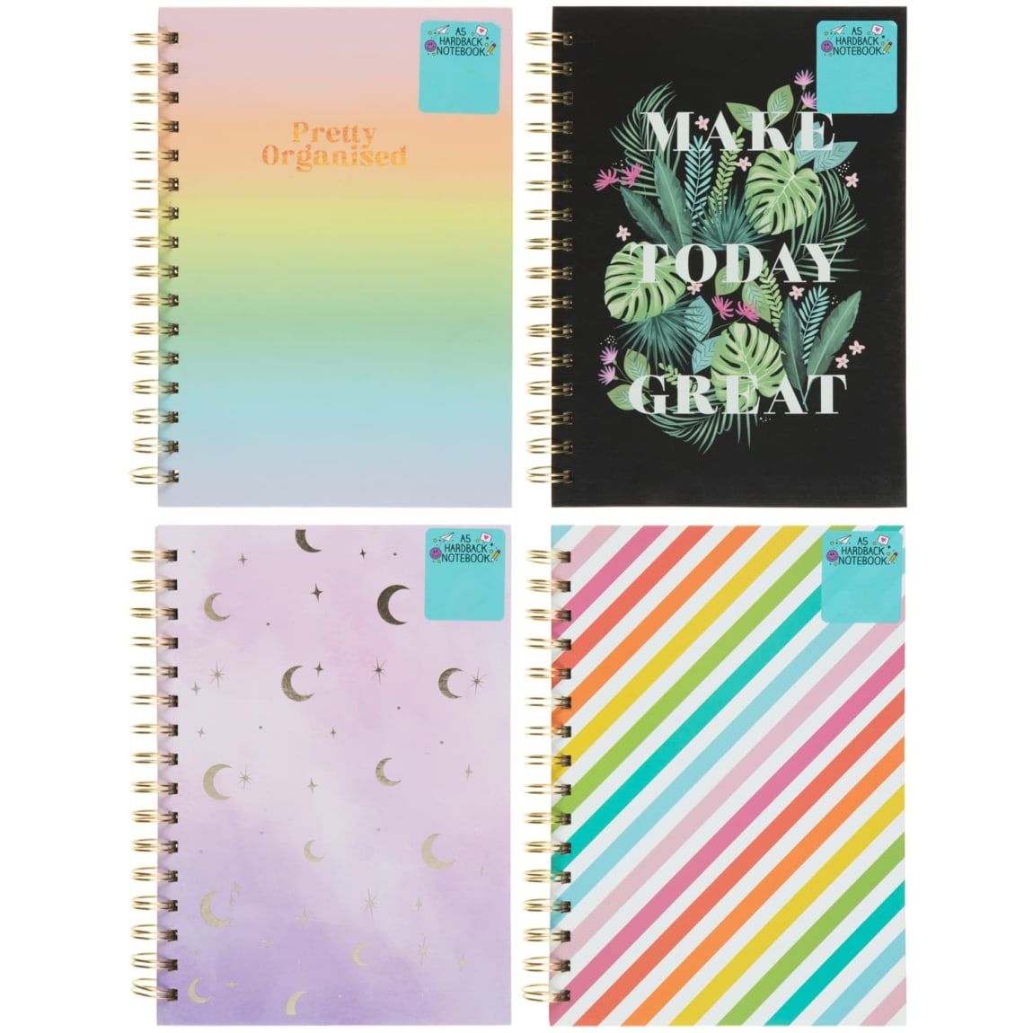 A5 Hardback Notebook - Moon | Notebooks and Pads | B&M