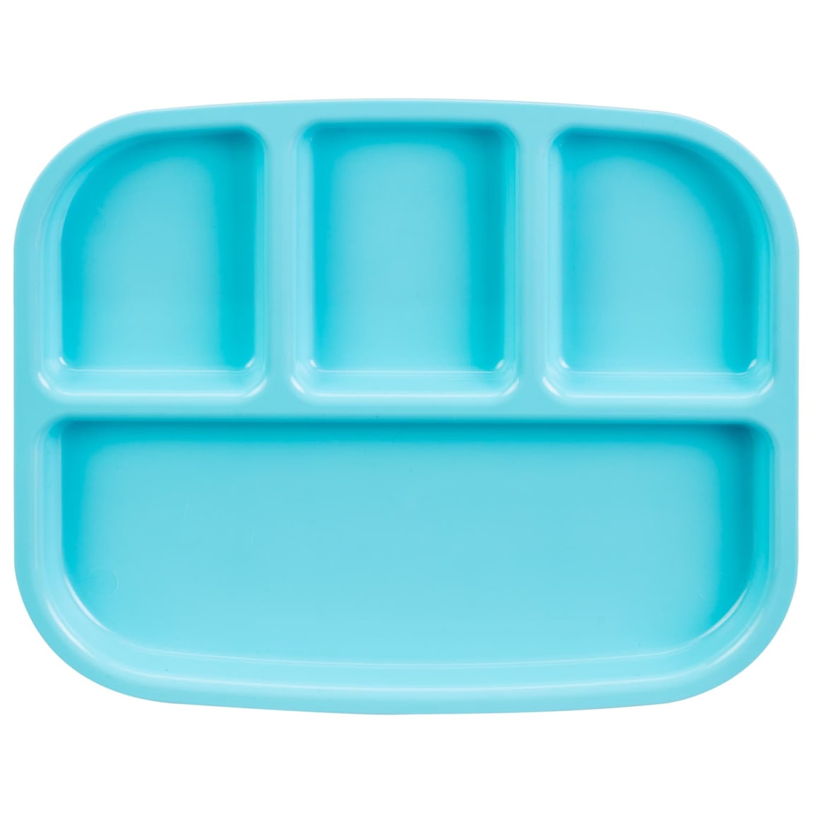 4 Section Kids Plate - Blue | Kids Tableware | B&M