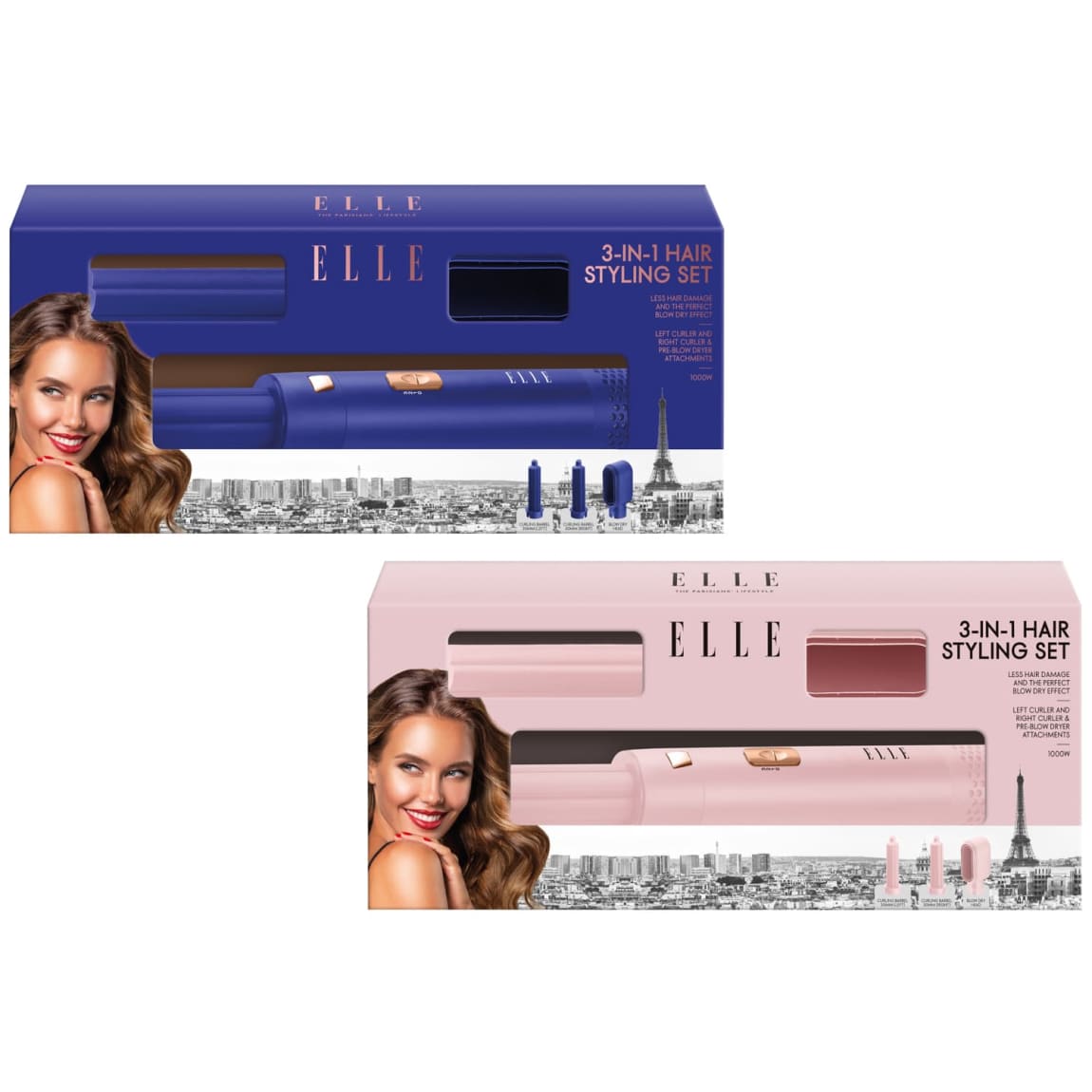 Elle 3 in 1 Hair Styling Set - Purple | Beauty Electricals | B&M