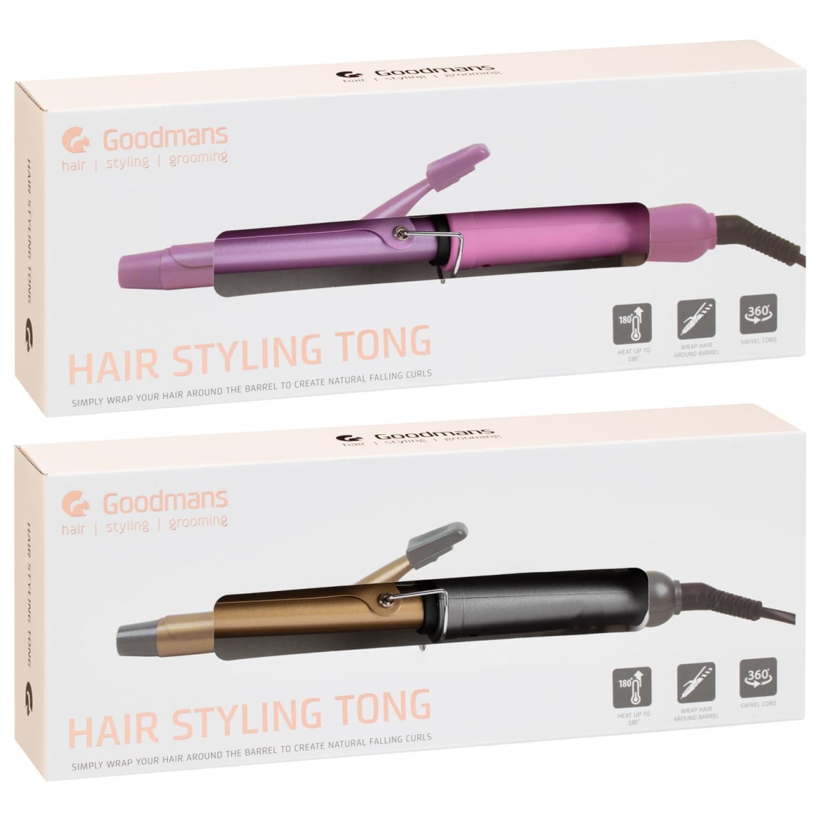 Goodmans Hair Styling Tong - Grey | Women's Styling Tongs - B&M