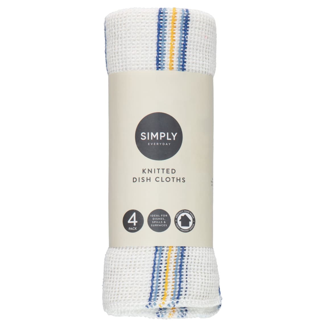 Simply Everyday Dish Cloths 4pk - Knitted | Cleaning | B&M