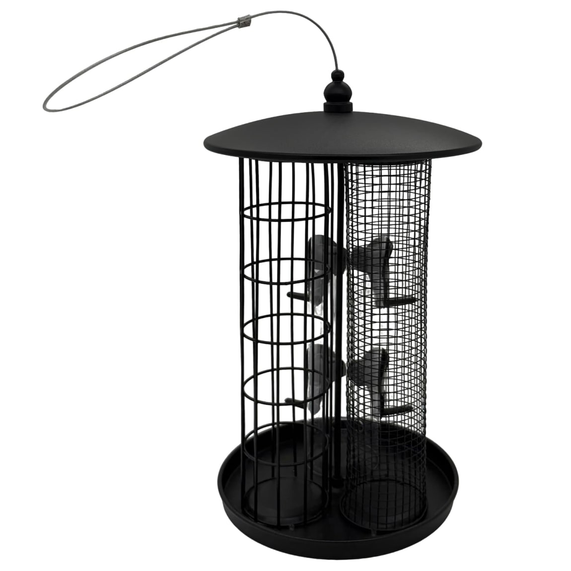 Large Triple Feeder 3 in 1 - Black | Birds & Wildlife | B&M