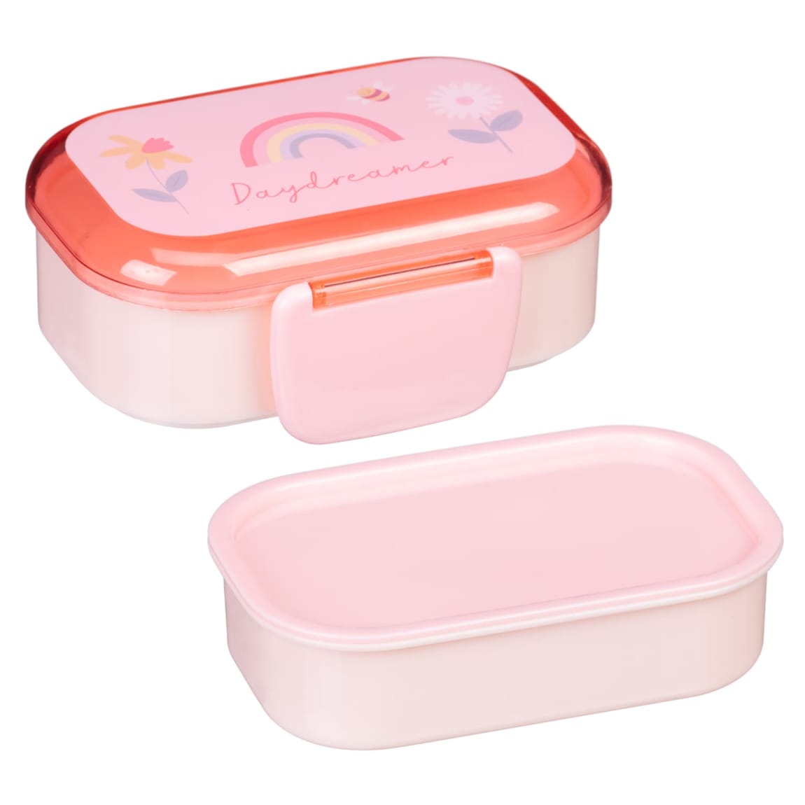 Small 2 Compartment Snack Box - Rainbow | Lunch Boxes | B&M