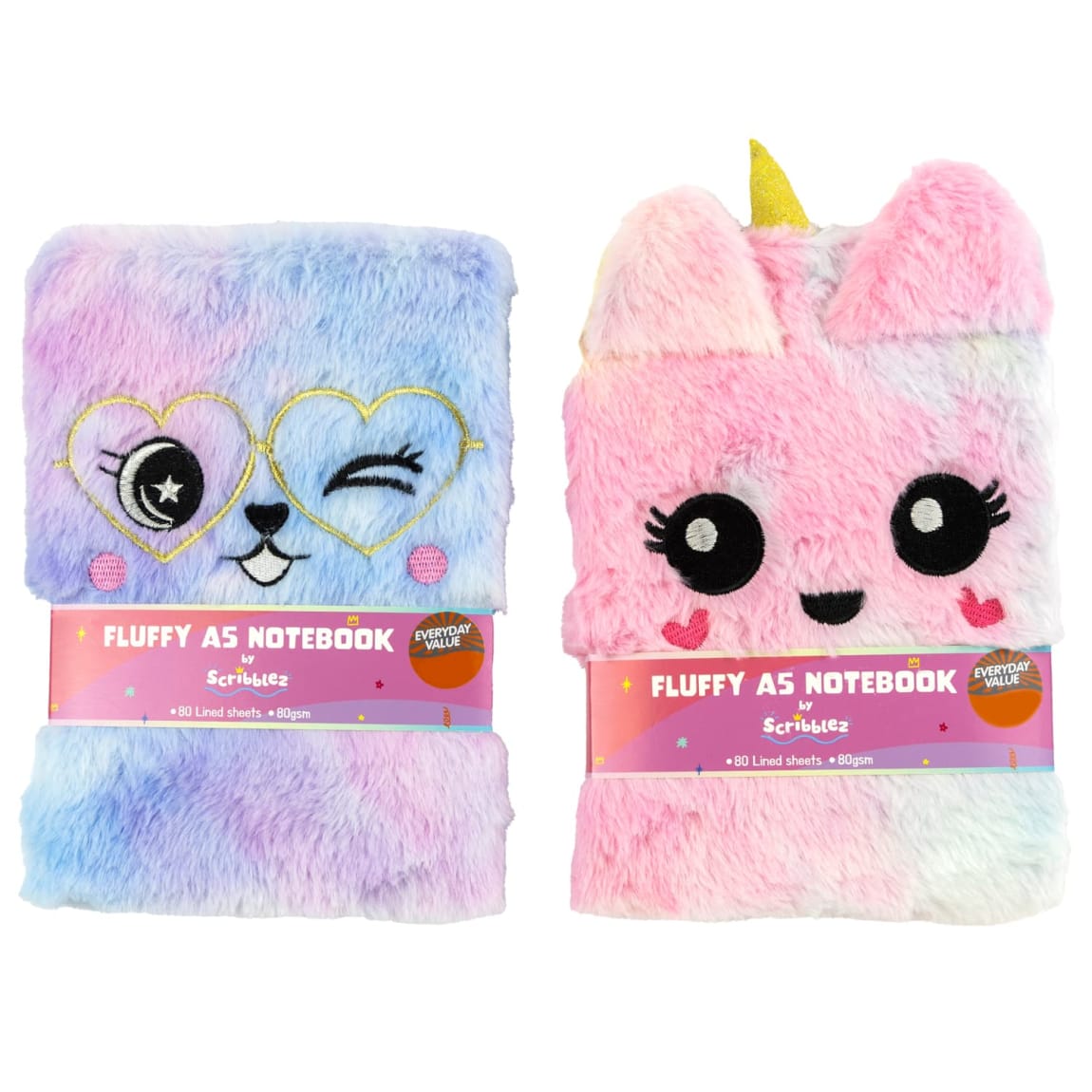 Scribblez Fluffy A5 Notebook - Pink | Back in School | B&M