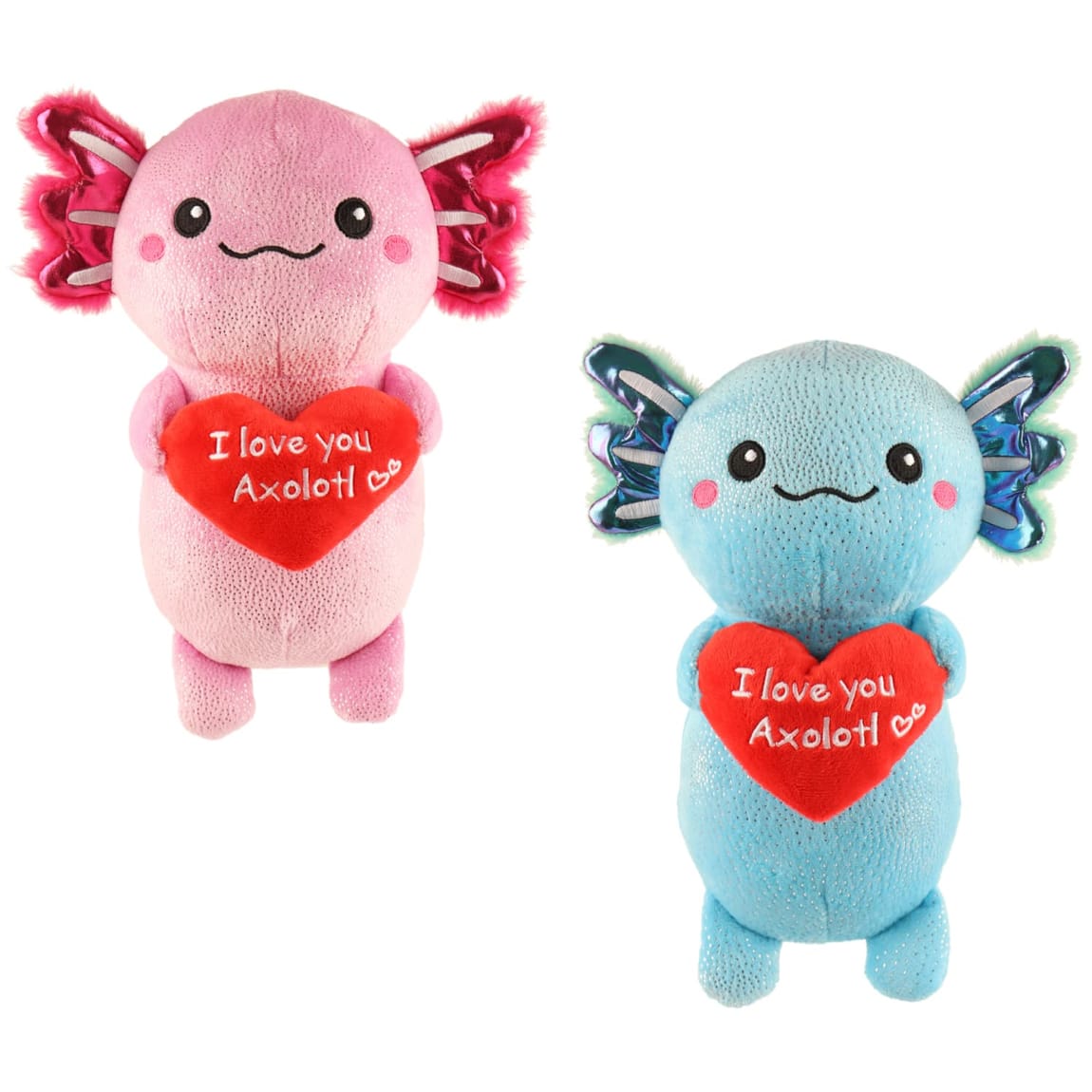 Plush Axolotl Valentine's Day Pet Toy - Blue | Valentine's Day | B&M