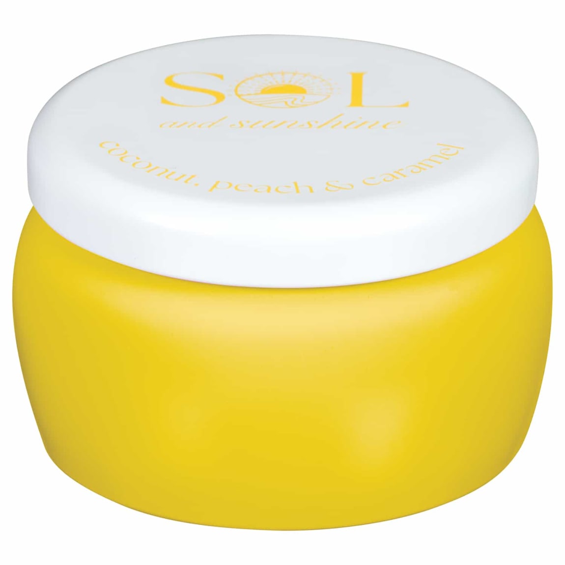 Sol Tin Scented Candle - Coconut, Peach & Caramel | Candles | B&M