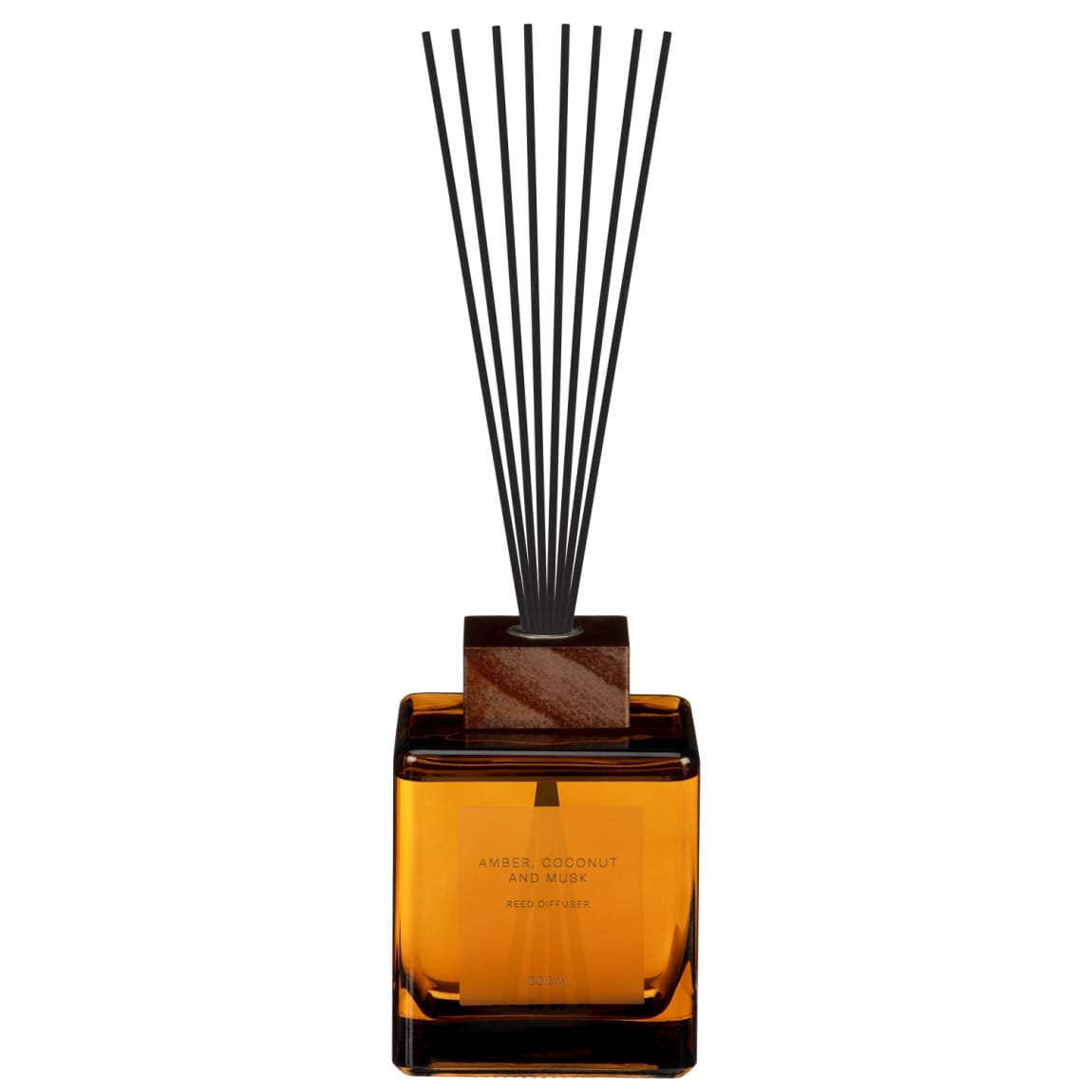 Raw Beauty Glass Reed Diffuser 500ml - Amber | Diffuser | B&M