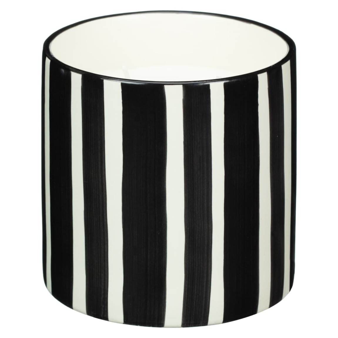Black & White Stripe Candle | Candles | B&M