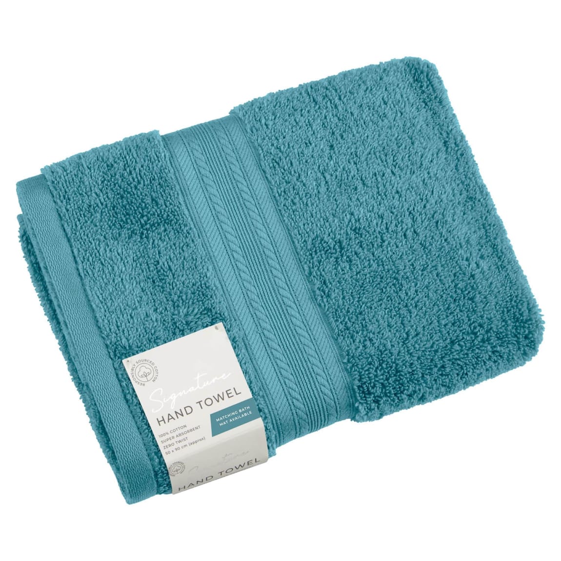 Signature Hand Towel - Teal | Towels | B&M