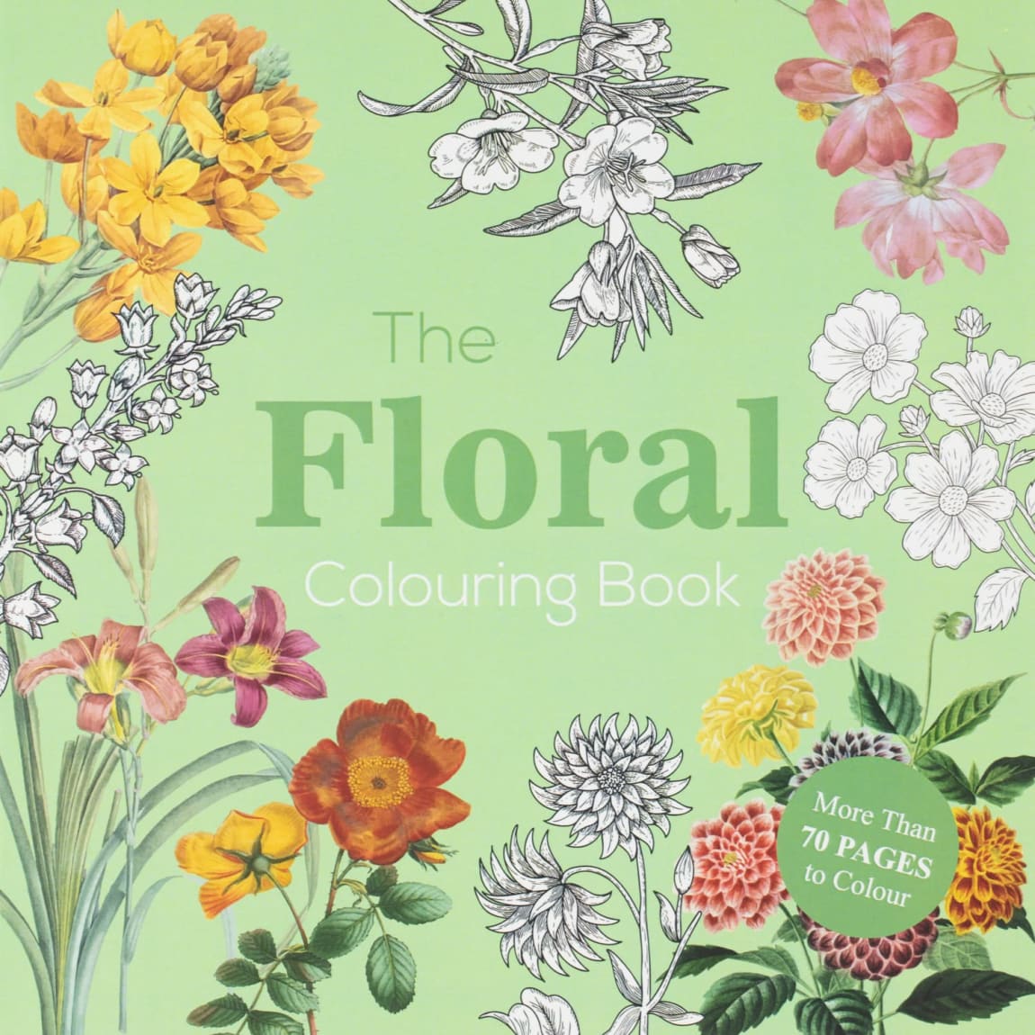 Square Colouring Book - Floral | Arts & Crafts | B&M