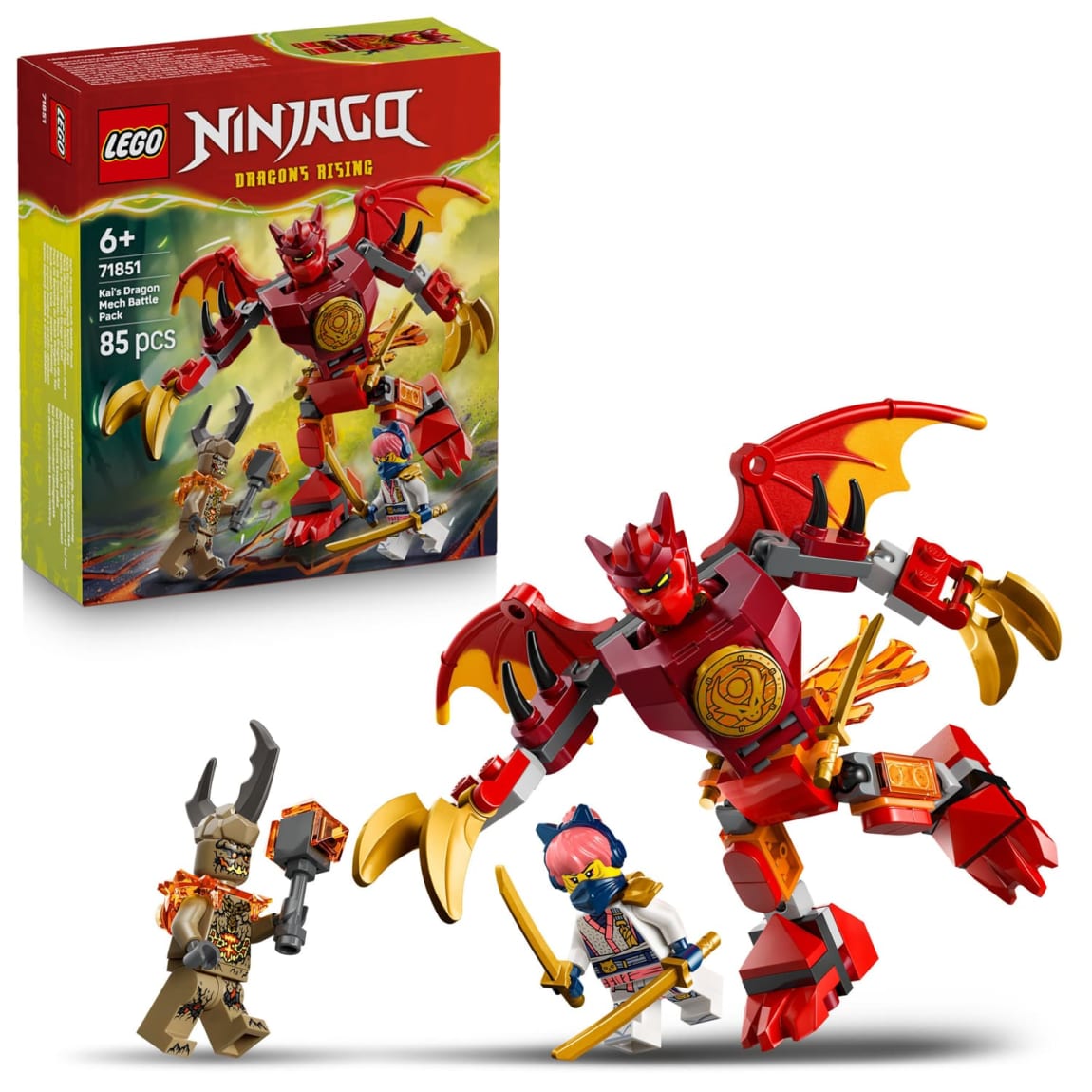 LEGO Ninjago Dragon's Rising: Kai's Dragon Mech Battle Pack Playset ...