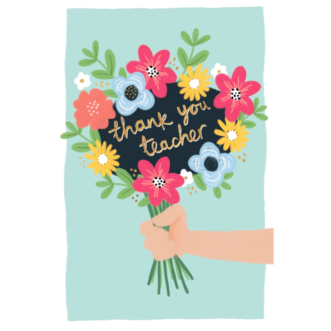 Thank You Teacher Card - Flowers | Stationery | B&M