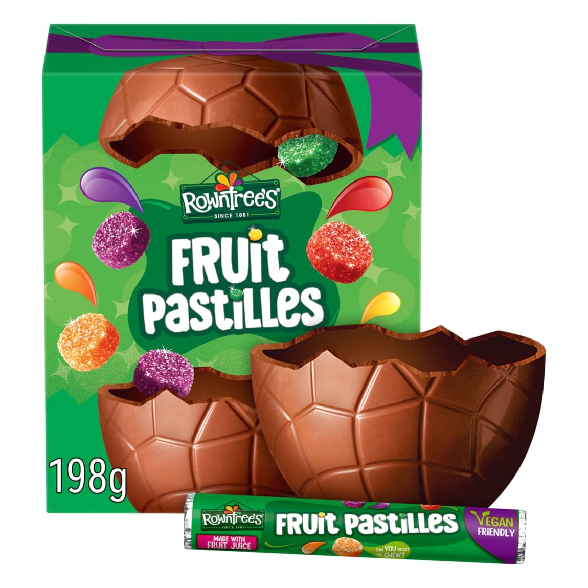 Fruit Pastilles Large Easter Egg 198g | Easter Chocolate - B&M