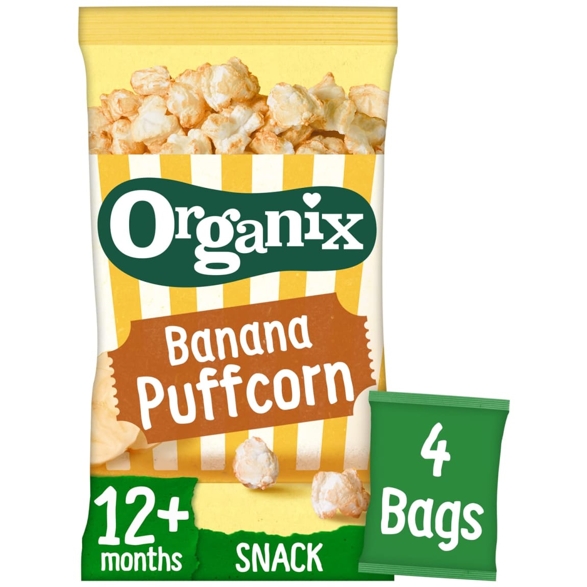 Organix Banana Puffcorn Snacks 4 x 10g | Baby Feeding | B&M