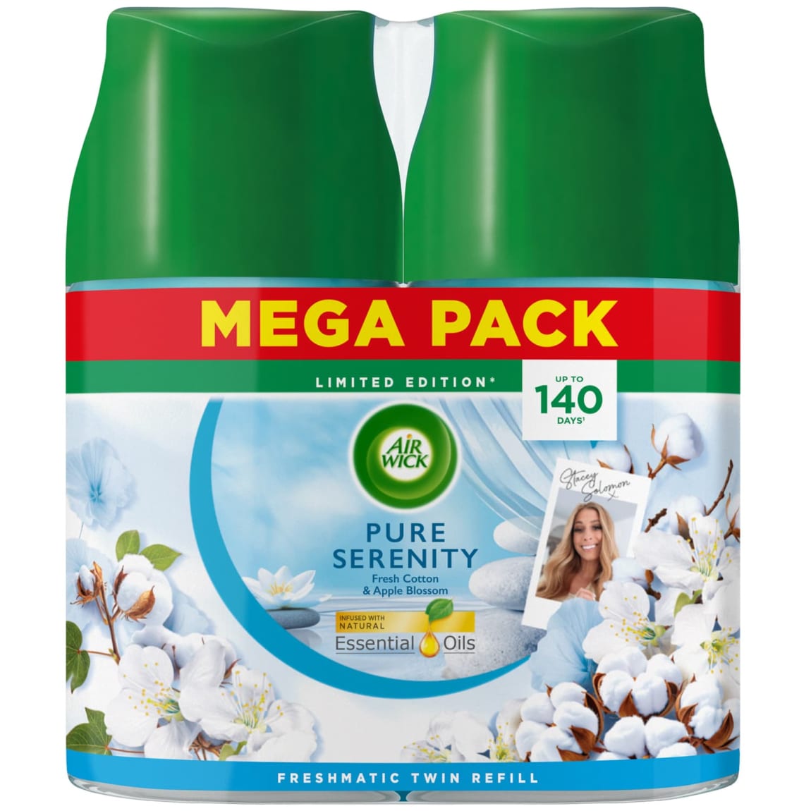 Air Wick x Stacey Solomon Freshmatic Twin Refill 2pk - Pure Serenity ...
