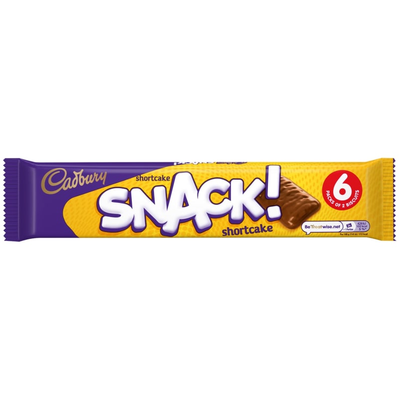 Cadbury Snack Shortcake Biscuits 6pk 120g - 213322 | B&M