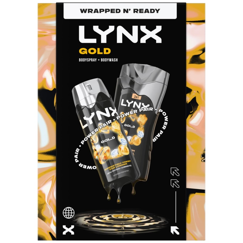 Lynx Gold Body Wash & Spray Set 2pcs | Gifts | B&M