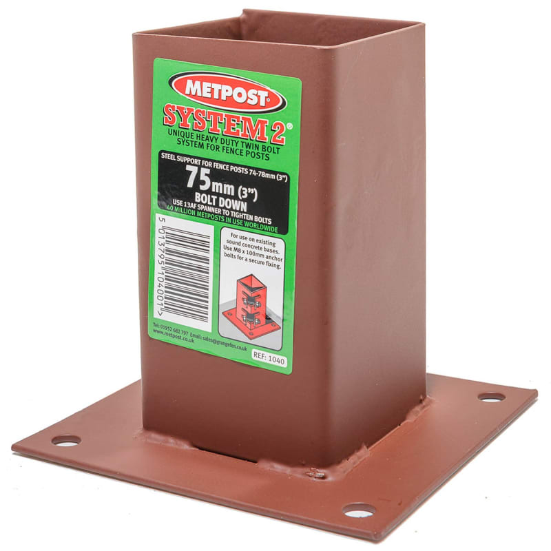 Metpost Bolt Down Sys2 for 73-78mm Posts | Garden - B&M