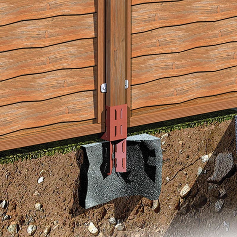 Concrete Wedge 75mm - Red | Garden - B&M