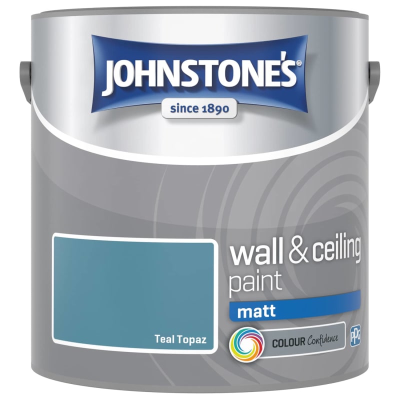 Johnstone's Paint Vinyl Matt Emulsion - Teal Topaz 2.5L - B&M