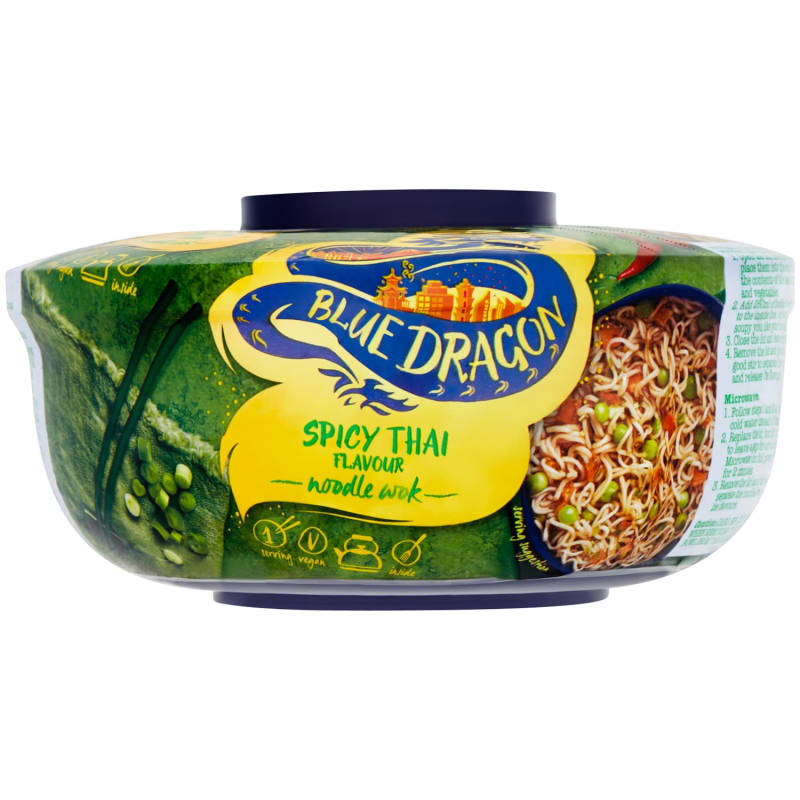 Blue Dragon Spicy Thai Noodle Bowl 67g | Instant Noodles - B&M