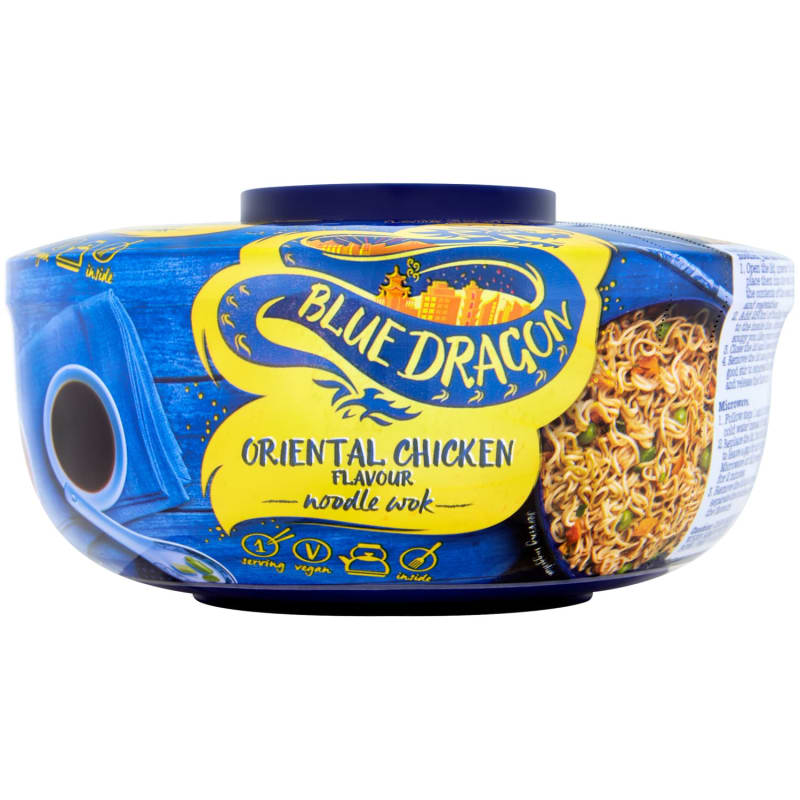 Blue Dragon Oriental Chicken Noodle Bowl 65g | Instant Noodles - B&M
