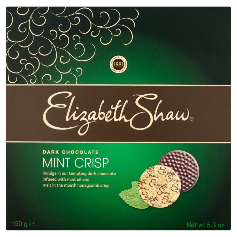 Elizabeth Shaw Dark Chocolate Mint Crisp | Chocolate Boxes - B&M