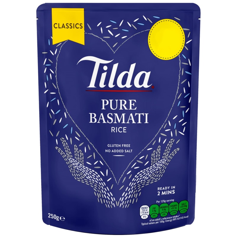 Tilda Pure Steamed Basmati Rice 250g | Groceries | Microwave Rice - B&M