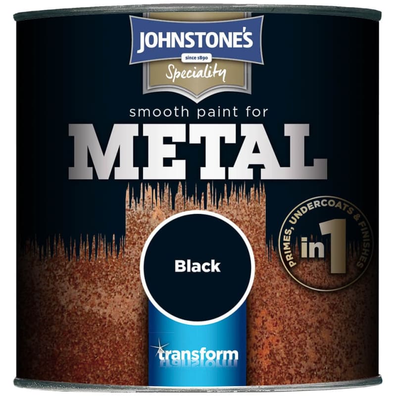 Johnstones Black Matt Metal Paint 250ml | Paint | B&M Stores