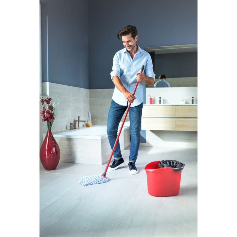 Vileda SuperMocio Microfibre & Cotton Mop With Extra Refill | B&M