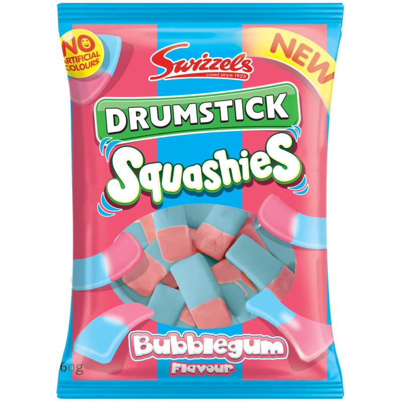Swizzels Drumstick Squashies 140g - Bubblegum | Sweets | B&M