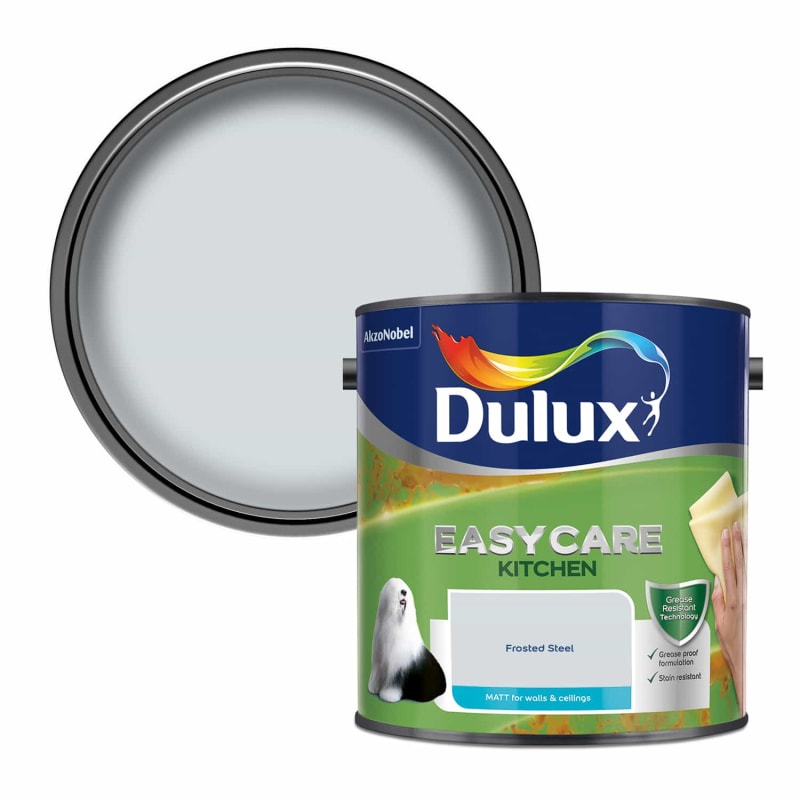 Dulux Easycare Kitchen Matt Frosted Steel 2.5L | Paint - B&M