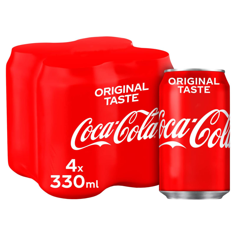 Coca-Cola Original Taste 4 x 330ml | Soft Drinks - B&M Stores