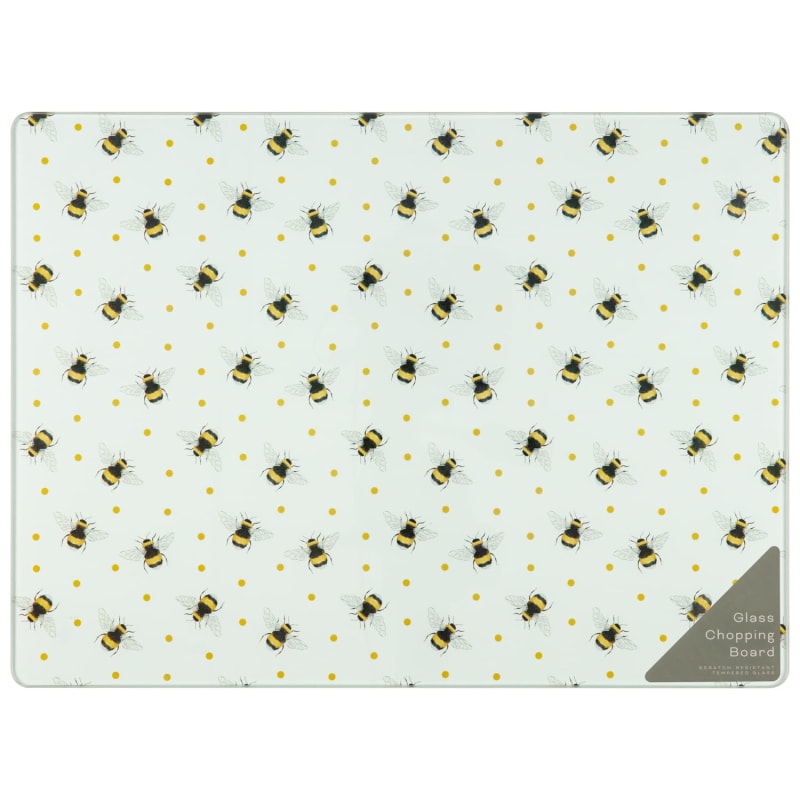 Glass Chopping Board - Bee | Kitchen - B&M