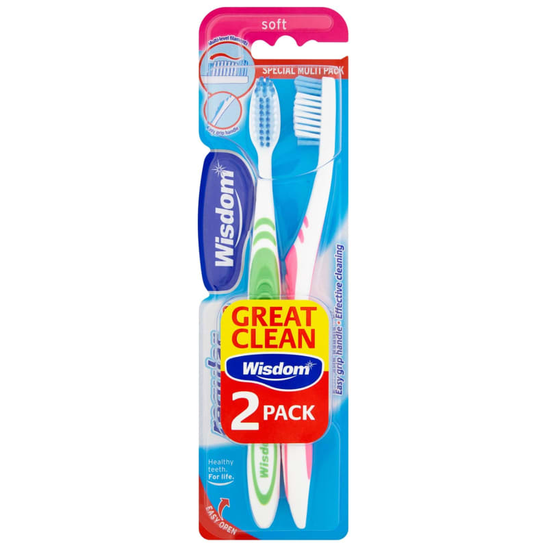 Wisdom Soft Toothbrush 2pk | Dental Care - B&M