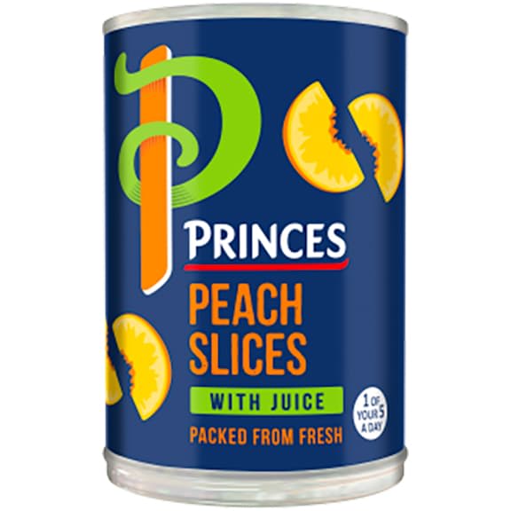 Princes Peach Slices with Juice 410g | Groceries | Tinned Fruit - B&M