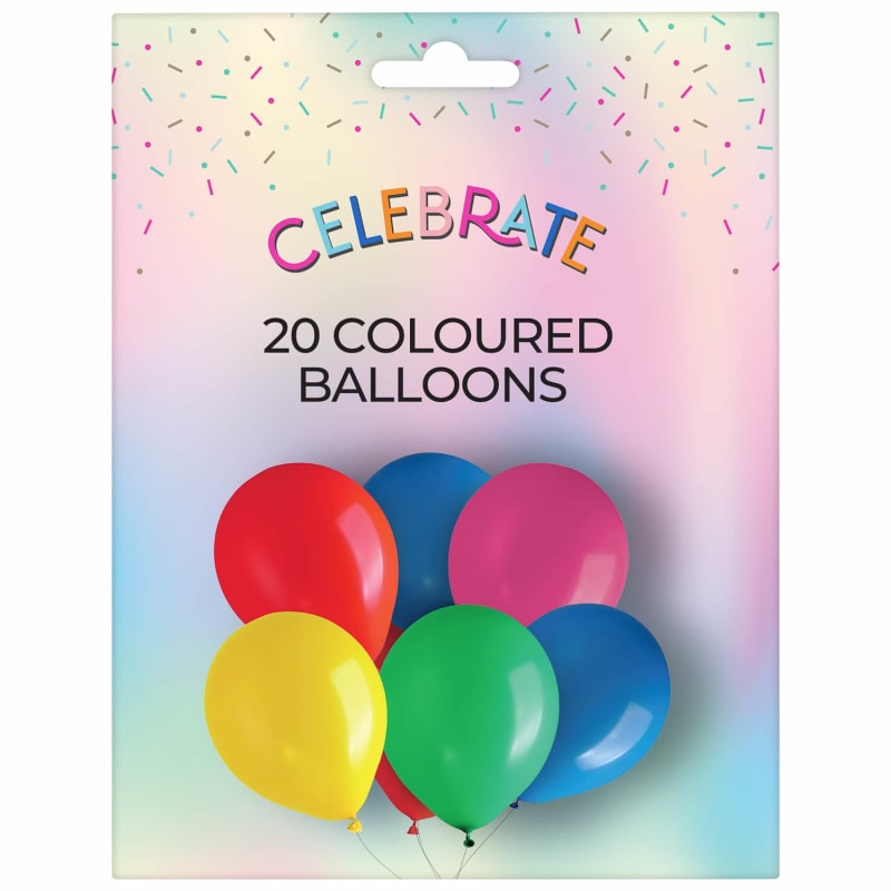 Coloured Party Balloons 20pk | Partyware - B&M Stores