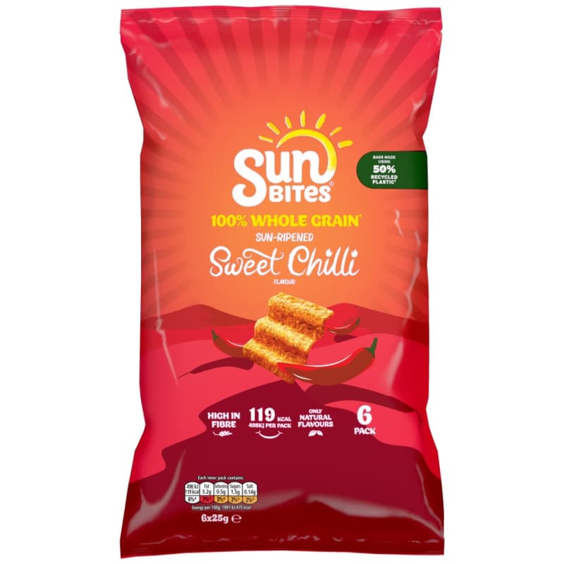 Walkers Sunbites 6pk - Sun Ripened Sweet Chilli | Crisps | B&M