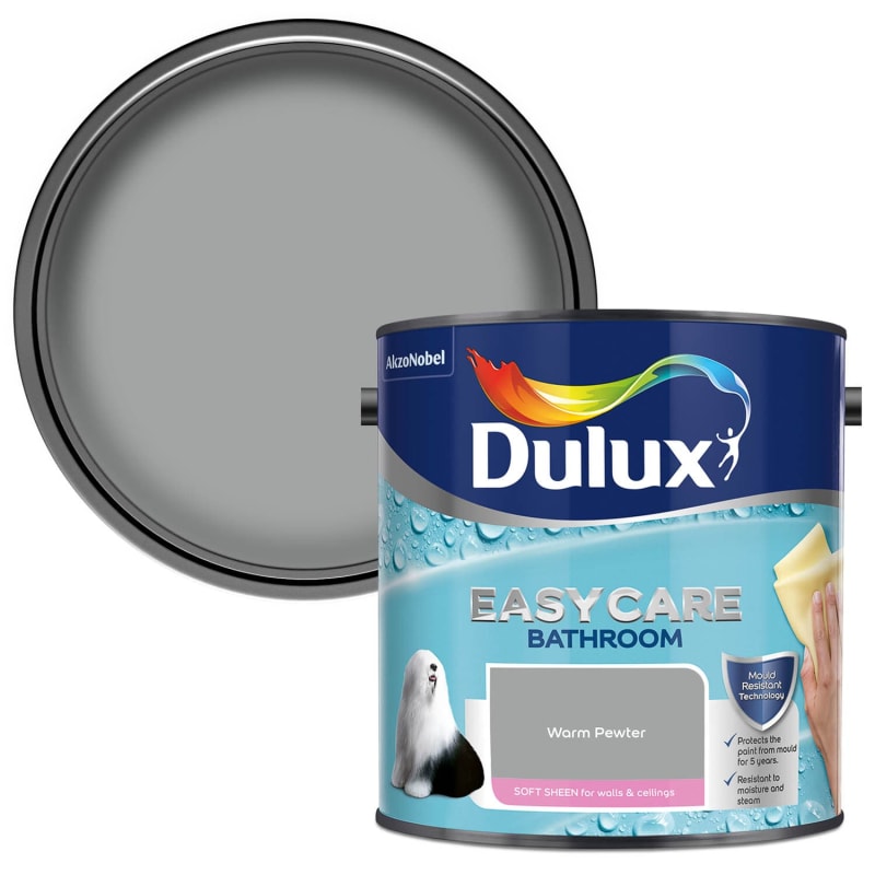Dulux Easycare Bathroom Paint 2 5L Warm Pewter Paint B M dulux-easycare-bathroom-paint-2-5l-warm-pewter-paint-b-m