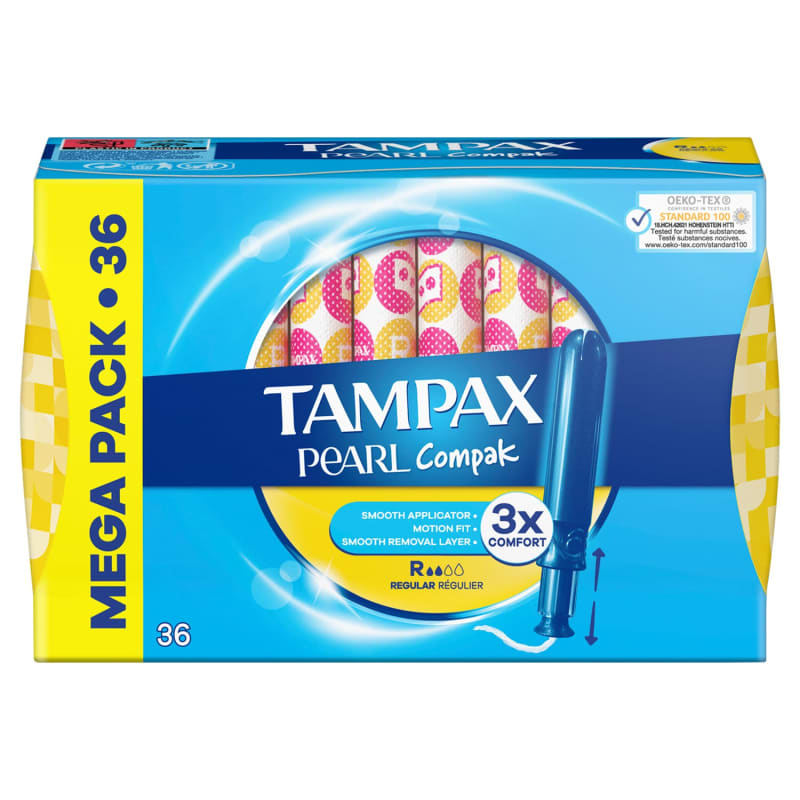 Tampax Pearl Compak 36pk - Regular | Tampons - B&M